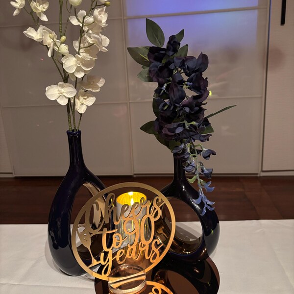 60th Birthday Table Sign Centerpiece Sturdy Wood Not Cardboard ...