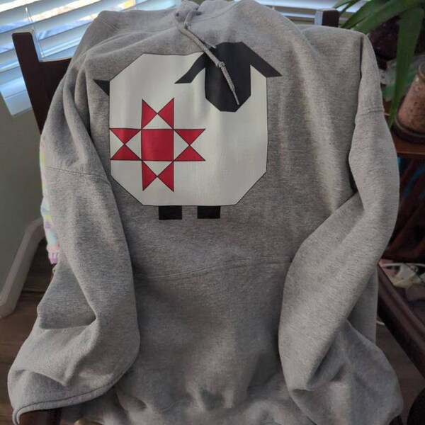 Wooly Stars Sheep Hoodie by Corey Yoder of Coriander Quilts (UNISEX ...