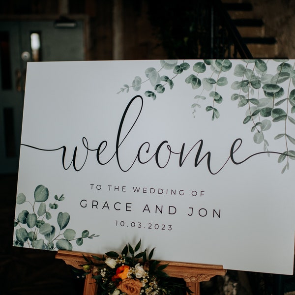 Doodle Wedding Welcome Sign, Retro Wedding Sign, Handwritten Welcome ...