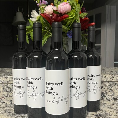 Modern Bridesmaid Proposal Label, Will You Be My Bridesmaid Gift, Maid ...