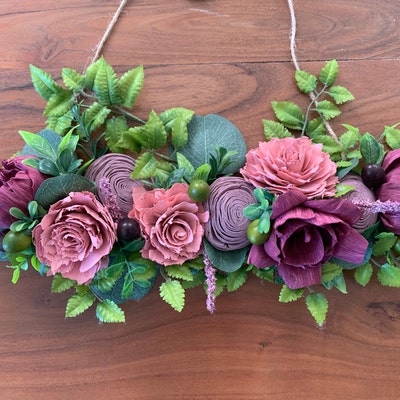 Personalized Wood Floral Arrangement / Eco Friendly Reusable - Etsy