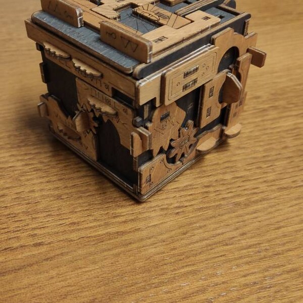 Puzzle Safe Wood Model Kits for Adults, Wooden Puzzle Treasure Box 225 ...