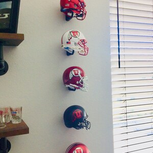 Mini Football Helmet Wall Hanger Mount | Etsy