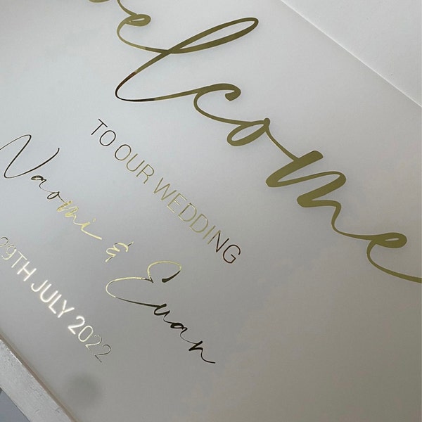 Perspex Wedding Welcome Sign Frosted Acrylic-frosted Perspex Welcome to ...
