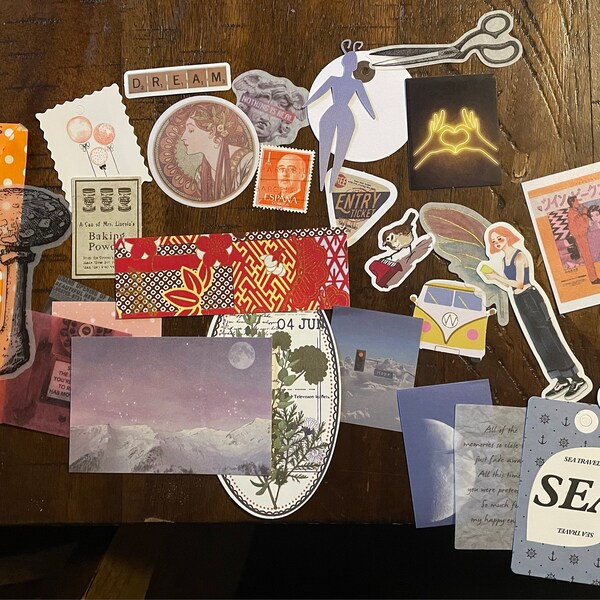 BROWN STICKER PACK | Journal Sticker Kit Vintage Theme Embellishments ...