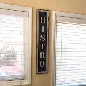 Bistro Sign, Vertical Bistro Sign, Wooden Bistro Sign, Kitchen Wall ...