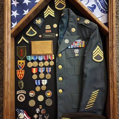 Military Uniform Shadow Box FREE SHIPPING Lower 48 States Only - Etsy