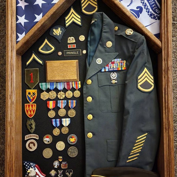 Military Uniform Shadow Box (FREE SHIPPING Lower 48 States Only) - Etsy