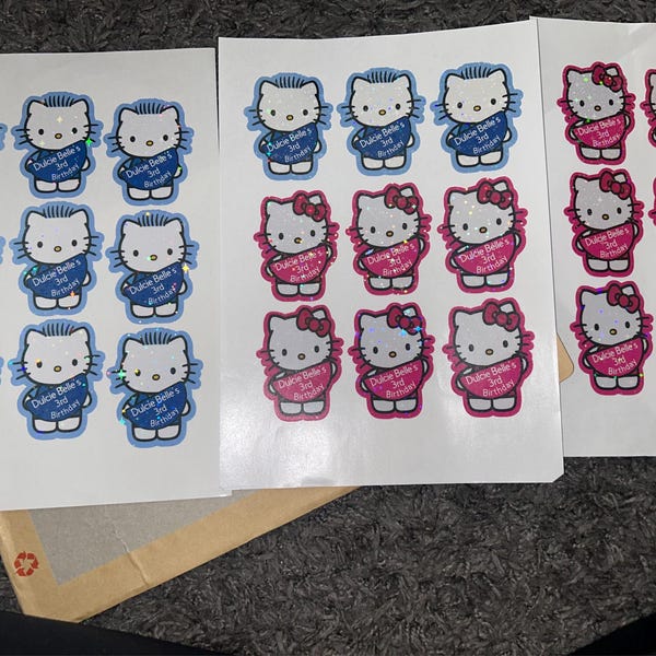 Personalised Barbie Stickers, Birthday Stickers, Party Stickers, Thank ...