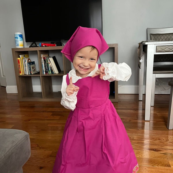 Masha Inspired Costume, Masha and the Bear Inspired Costume, Birthday ...