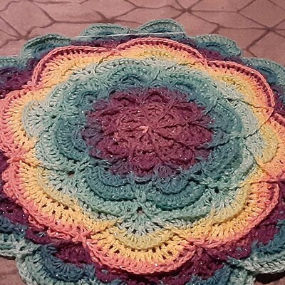 Flower Puddles Mandala Blanket Crochet Pattern - Etsy