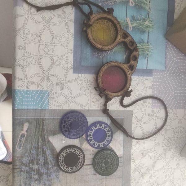 Alchemist's Wooden Steampunk Goggles: Medieval LARP Eyewear for Fantasy ...