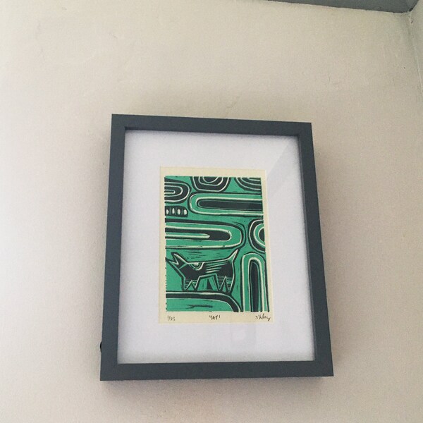 Linoprint, Animal Print, Animal Art, Bull, Ox, Strong as an Ox Print ...