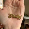 Bold Large Classic Script Name Necklace in 18K Gold Plated - Etsy