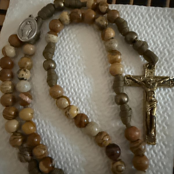 Miniature 9 Crusader Templar Red Cross Anglican Rosary. 6mm Stainless ...