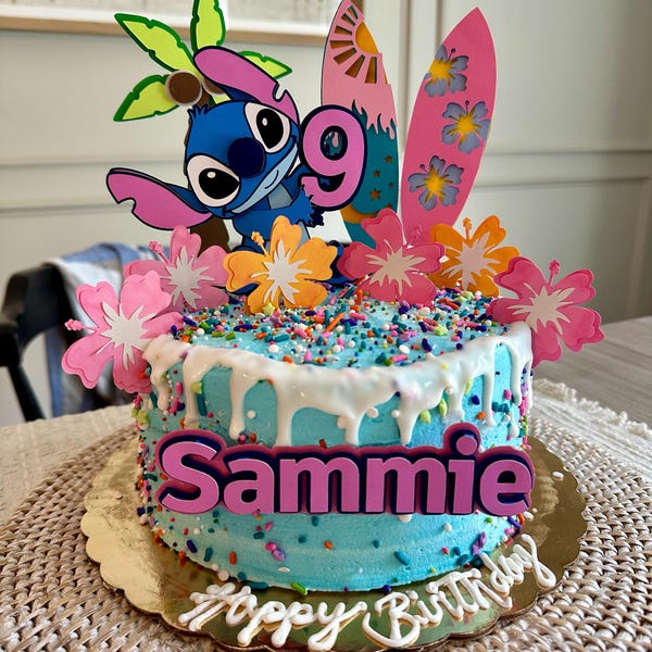 Stitch Cake Topper - Etsy