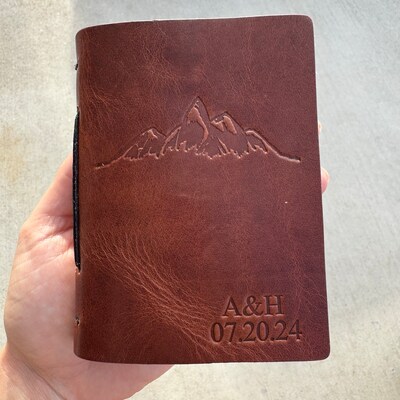 Personalized Leather Music Journal Musicians Stave Notebook / Song ...