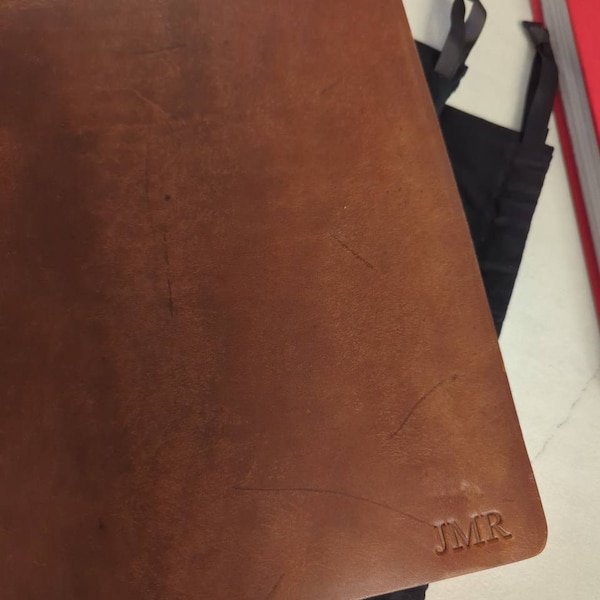 Personalized Leather Music Journal Musicians Stave Notebook / Song ...