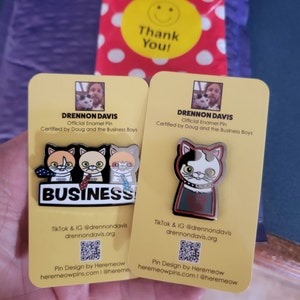 Official Doug the Cat Enamel Pin by Drennon Davis and Heremeow | Etsy