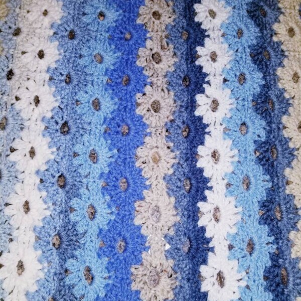 Vintage Crochet Pattern Daisy Chains Afghan Pattern PDF Instant Digital ...