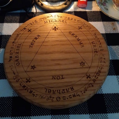 Trithemius Table of Practice 9 Engraved, Solid Wood English Archangels ...