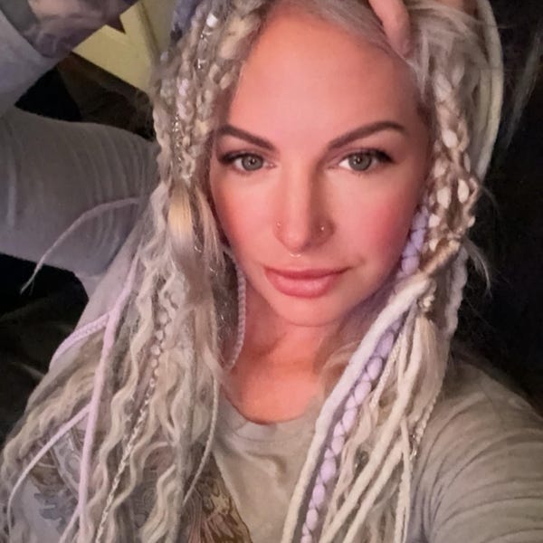 Purple Dreads, Lavender Braids in Dreads, Synthetic Dreadlock ...