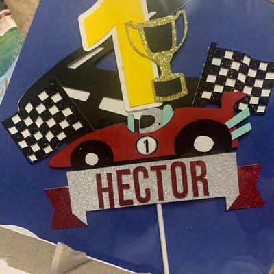 Vintage Car Cake Topper, Race Car Topper, Cars Theme Party, Cars Topper ...