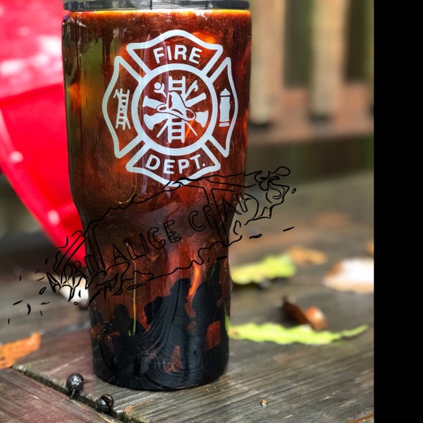 Fire Department Window Vinyl Decal Sticker | Firefighter Decals ...