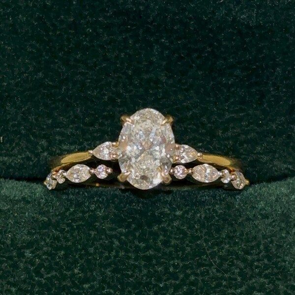 Solid White Gold Open Diamond Wedding Band Moissanite Gap Wedding Ring ...