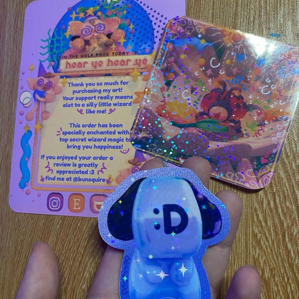 Sparkle Ipup Holographic Nostalgia Sticker - Etsy