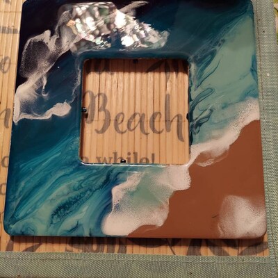 Photo Frame, Resin Beach Art Picture Frame, Beach Love Wall Frame ...