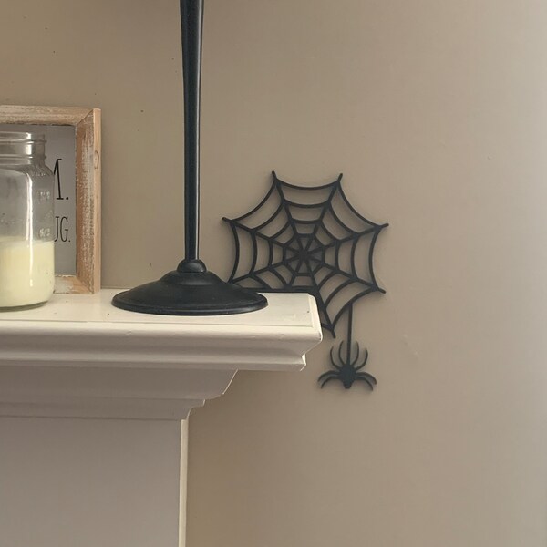 Halloween Door Corner Sign, Spider Web Halloween Decor, Halloween ...