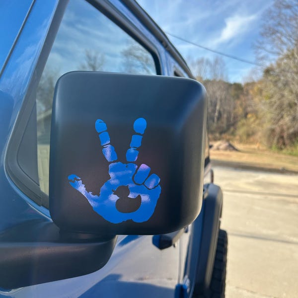Rubber Duck Hand Wave Peace- Set of 2 - Wave Decal - Hand Wave Mirror ...