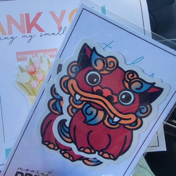 Okinawa Shisa Dog Stickers *2 PACK* | Okinawa Japan Sticker | Japan ...