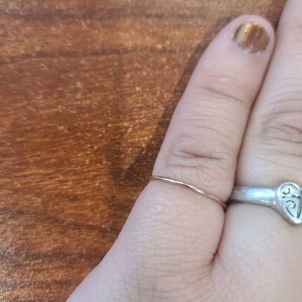 14k Gold Filled Ring Size 7,8,9,10,11,12,13,14,15 - Middle Finger Ring ...