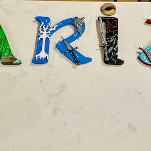 Middle Earth Painted Letters Hobbit Nursery Letters Wizard Nursery Wood ...