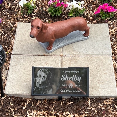 Brown Dachshund weiner Dog Garden Statue Sterling Statuary Handmade ...