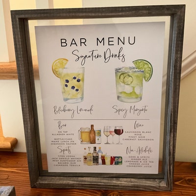 Pool Party Bar Menu Template Summer Party Drink Menu - Etsy
