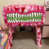 Furry Monster Mimic Side Table Custom Nightstand Drawer End Table ...