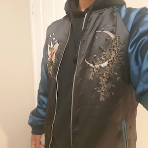 Fujisea Nine-tail Kitsune Fox Embroidery Sukajan Jacket for Unisex ...