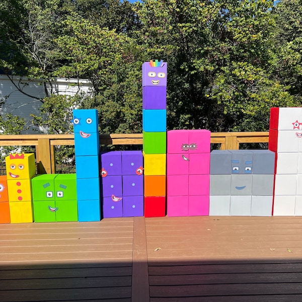 Die Cut Numberblocks Characters 1-10 | Numberblocks Birthday Party ...