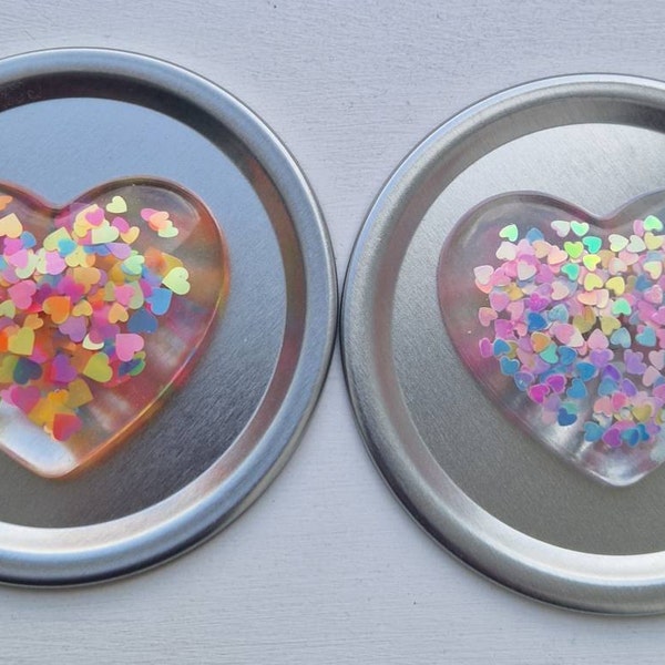 Mini Heart Shaped Fridge Magnets, Heart Magnetic Decorations, Love ...