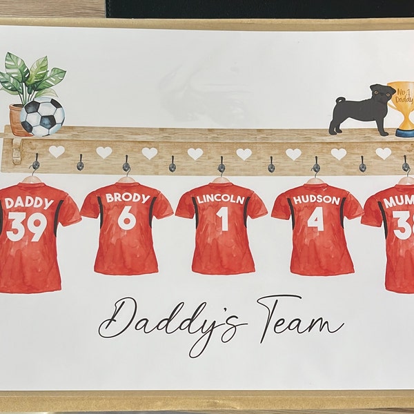 Fathers's Day Print of Child's Drawing Images Personalised Including ...