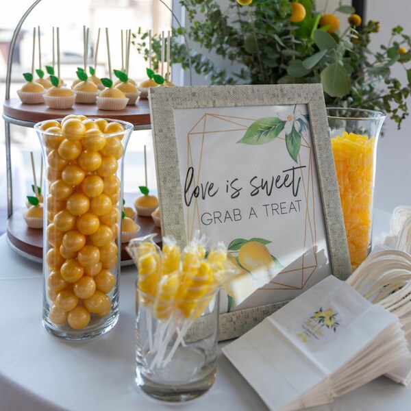 Lemon Thank You Stickers, Lemon Stickers, Lemon Bridal Shower Stickers ...