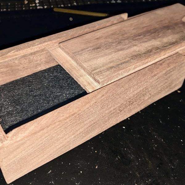 Small Slide Top General Purpose Wood Box (BX0292) (ID 4.2x1.9x.6 Tall ...