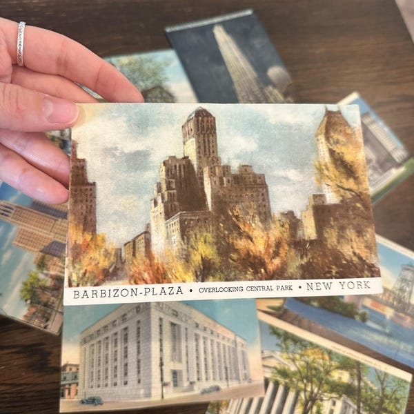 Set of Vintage Sea Postcards , Vintage Postcard Set, Unused and Used ...