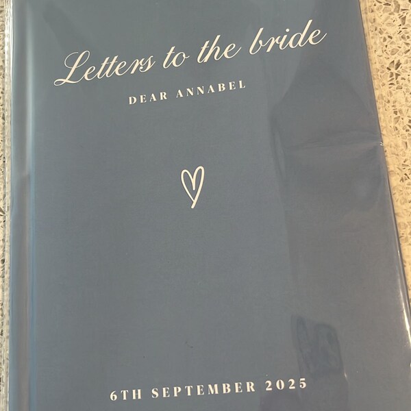 Letters to the Bride Book Bridal Shower Guest Book Bride Keepsake From ...