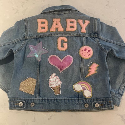 Custom Made Jean Jacket for Baby and Toddler , Personalized Denim ...
