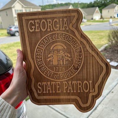 Personalized Wooden Georgia State Patrol Badge or Patch Plaque - Etsy