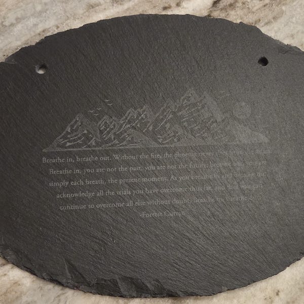Custom Quote Slate Plaque, Personalized Slate Plaque With Hanger String ...